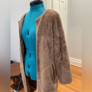 beppo | Jackets & Coats | Fuzzy Japanese Pea Coat Silky Inside Feel ...